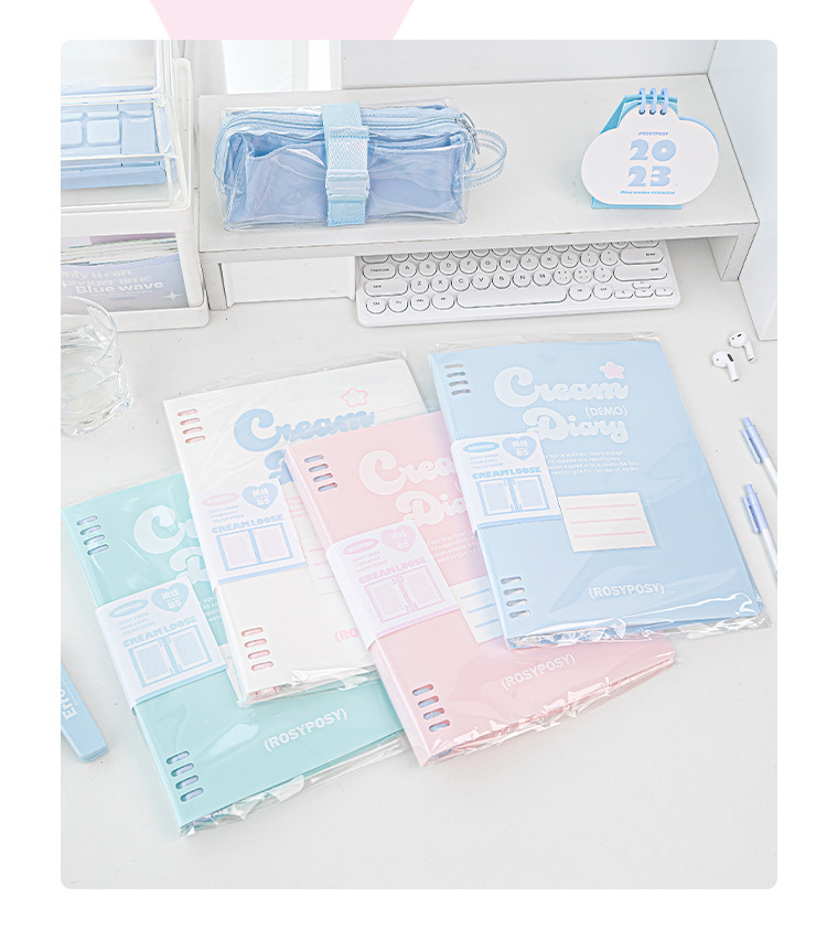 Rosy Posy Notebook Cute Book A5 B5 loose-leaf Notebook Line Pages ...