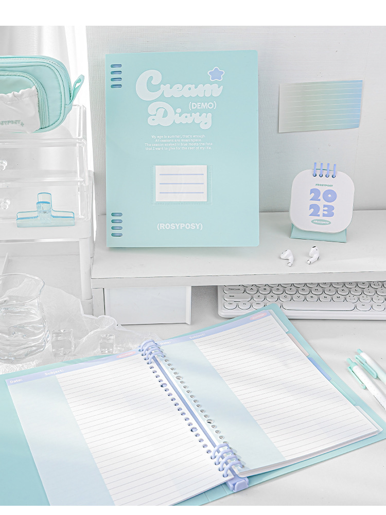 Rosy Posy Notebook Cute Book A5 B5 loose-leaf Notebook Line Pages ...