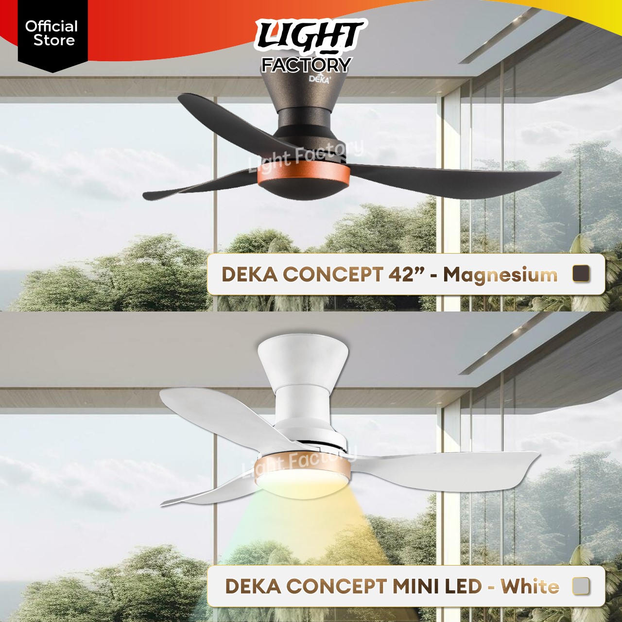 🔥NEW🔥 DEKA CONCEPT Baby Fan 42" DEKA CONCEPT MINI LED 34" DC Ceiling ...