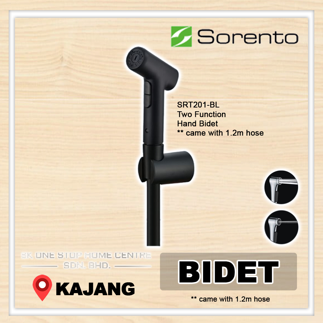 SORENTO Bathroom Hand Bidet c/w 1.2m Flexible Hose SRT201-BL/202-GM/204 ...