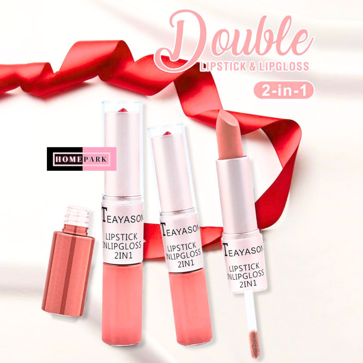 [Pos Dari Malaysia] Gincu TEAYASON Matte Lipstick Lip Gloss 2in1 ...