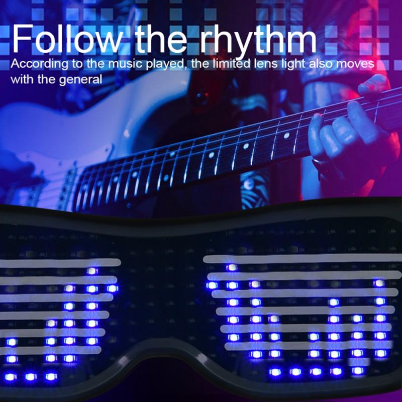 Programable LED Glasses - App Control LED Sunglasses Bluetooth LED ...