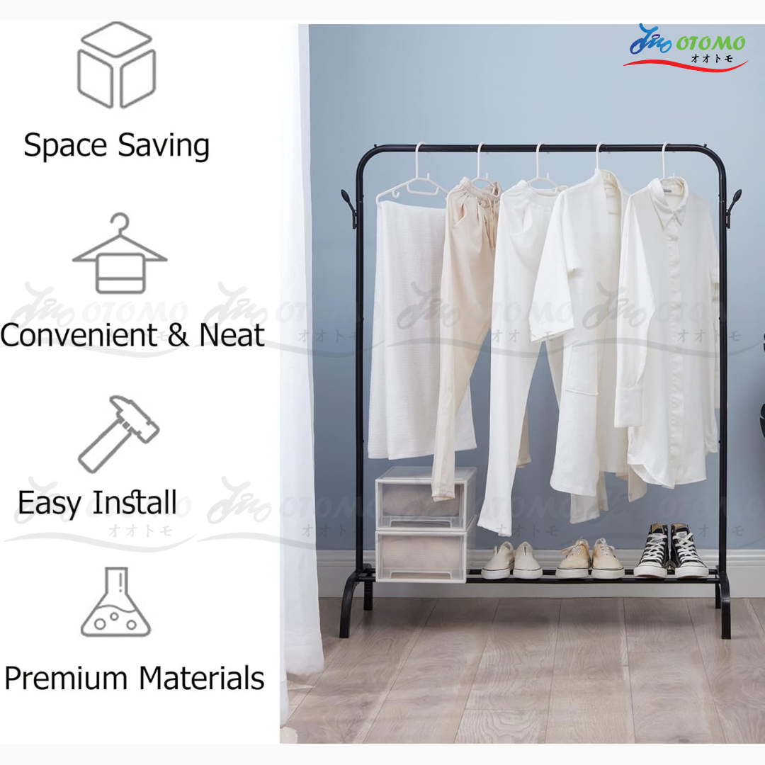 Single Pole Clothes Rack Strong Powder Coated Drying Rack Floor ...