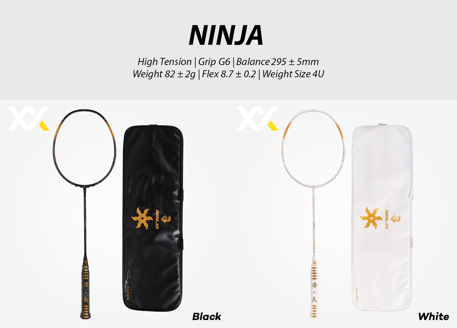 (NEW) MAXX Ninja Pro Racket 30T High Modulus Graphite (Free JP String 0 ...