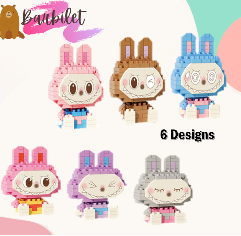 DIY NANO Cartoon Labubu Micro Building Bricks Block Assembly Kids ...