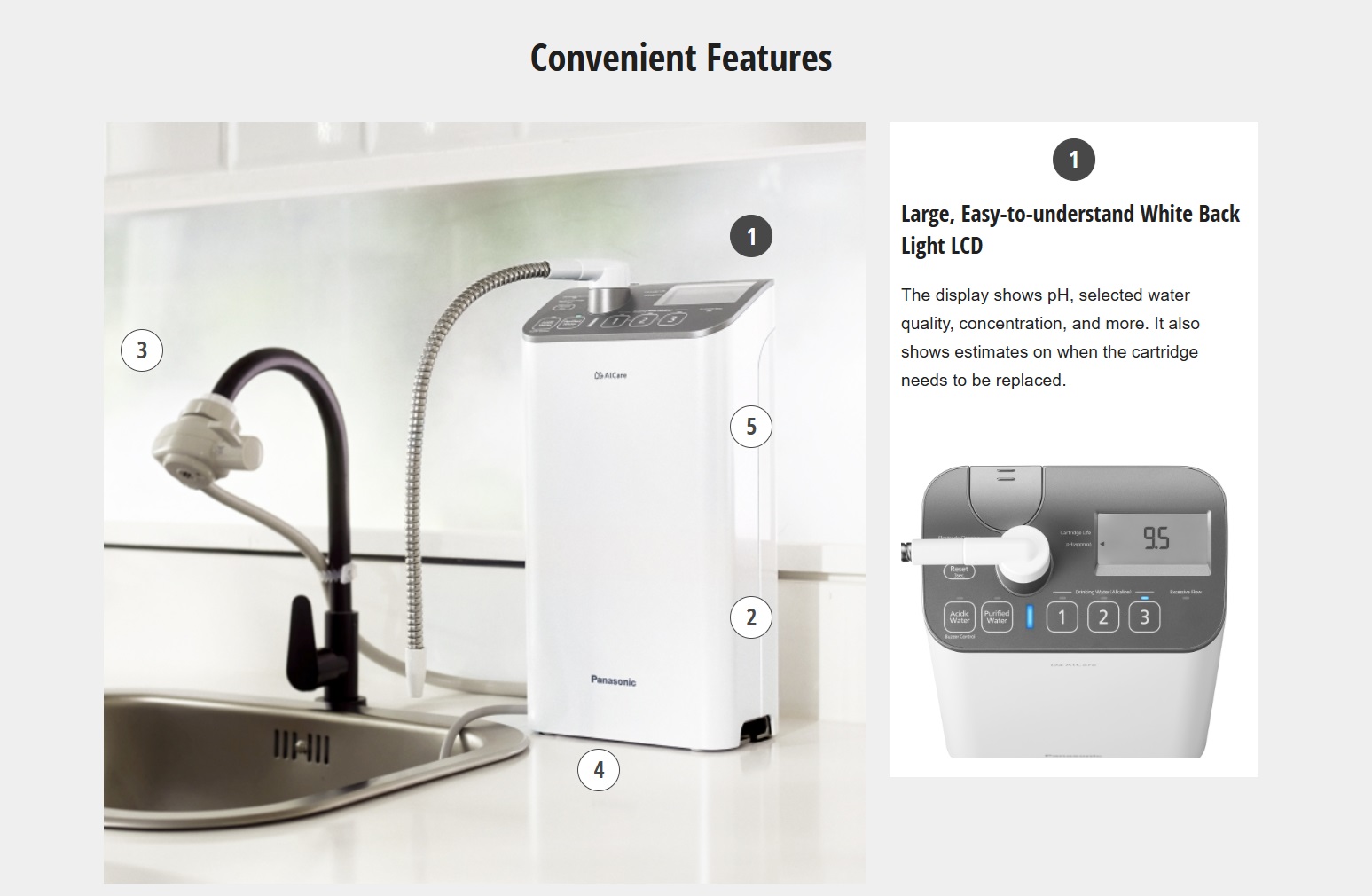 Panasonic Micro Filtration Alkaline Ionizer TK-AS500-ZMA /TK-AS700-ZMA / TK-AS500C Pengion Air ...