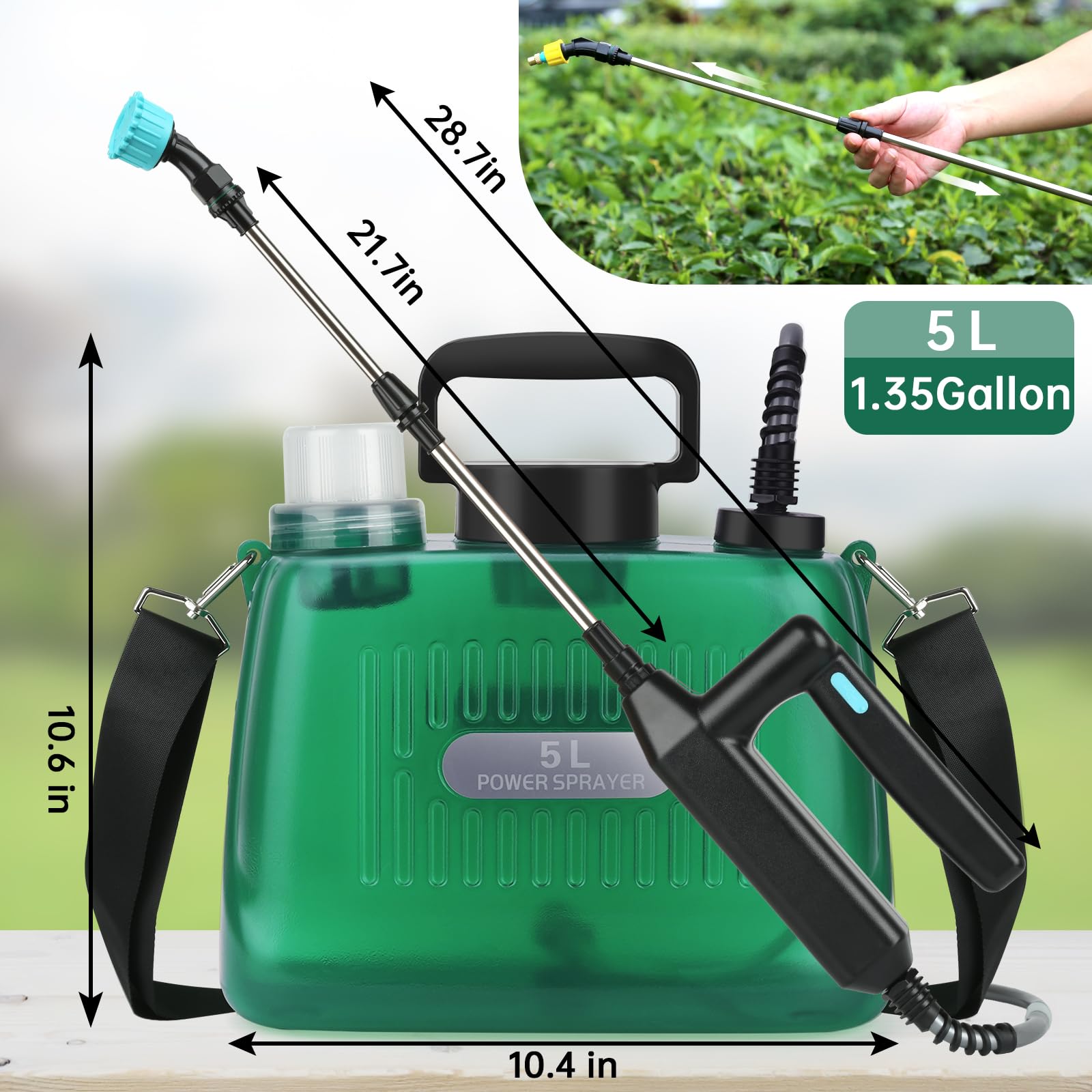 8L Rechargeable Electric Pump Chemical Sprayer Portable Powerful ...