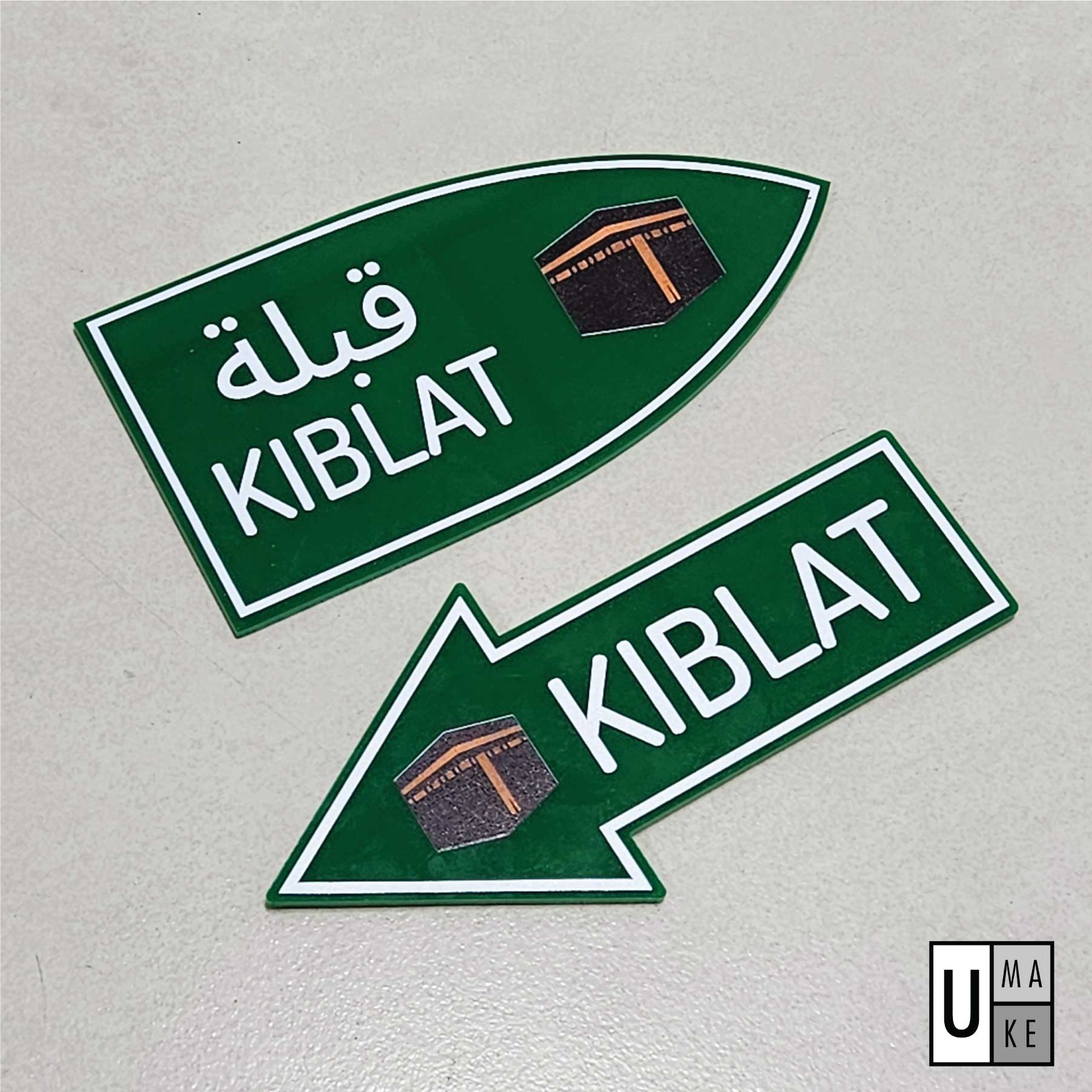 Tanda Arah Kiblat Mekah Penunjuk KIBLAT ARROW / DIRECTION SIGN ACRYLIC ...