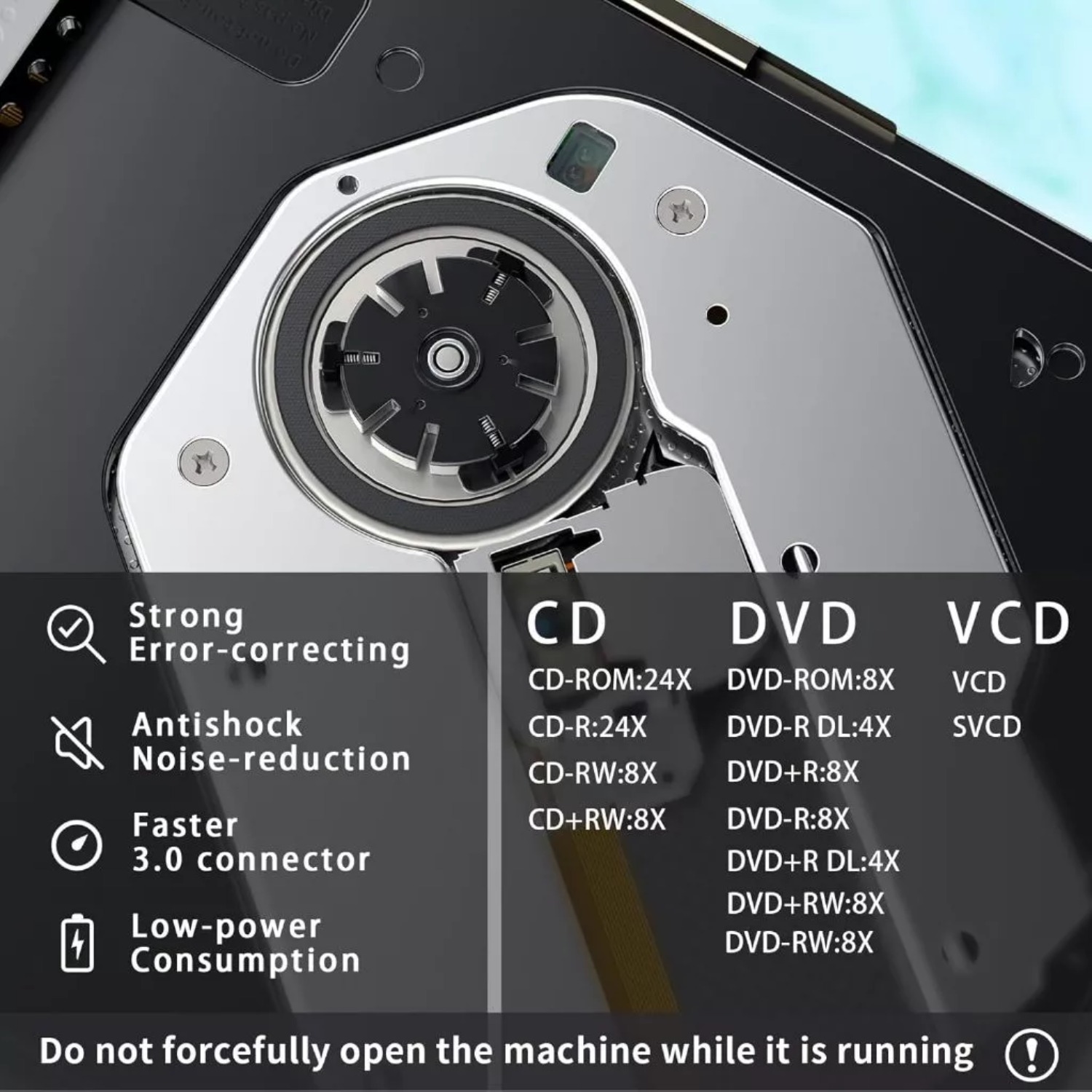Glink External DVD USB 3.0 DVD-RW Driver Portable Ultra Thin External ...