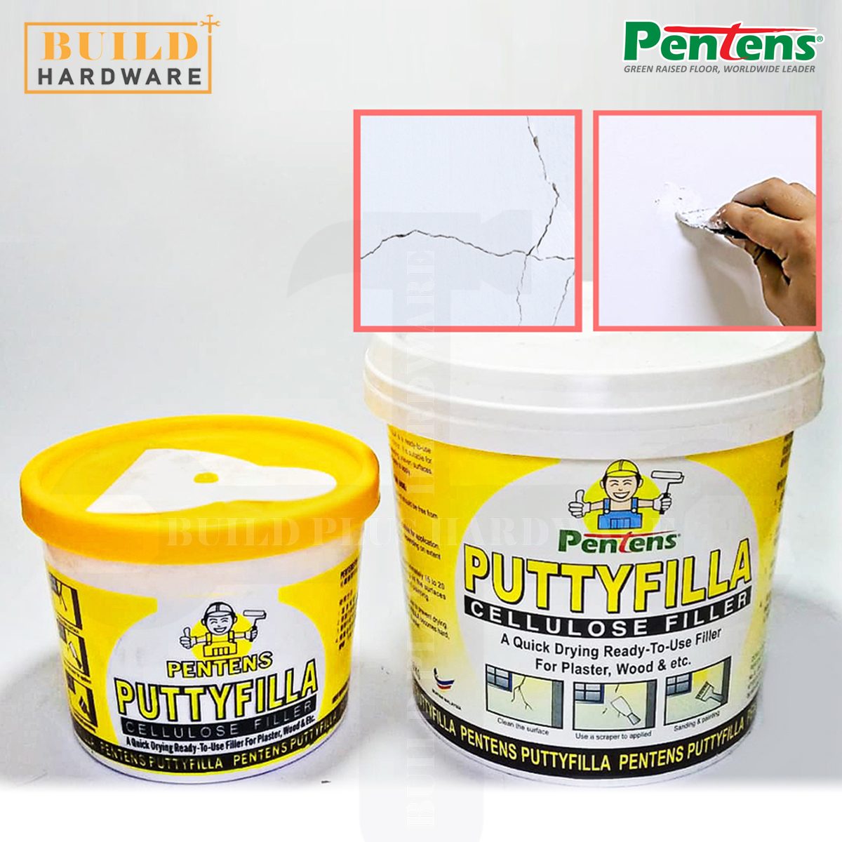 PENTENS PUTTYFILLA Cellulose Filler 0.5kg/1.5kg/5kg Putty Filla Level ...