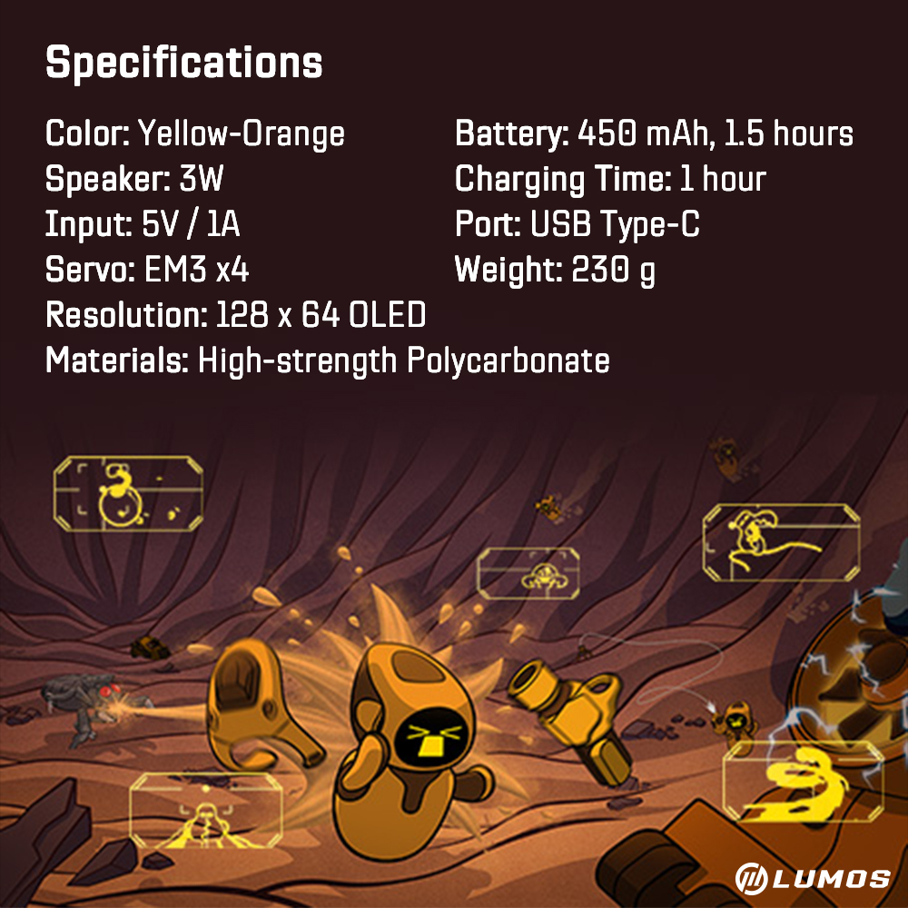 Energize Lab Eilik-DQ Little Companion Bot Desert Coating Version with ...