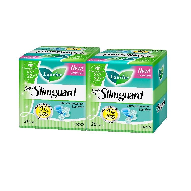 Laurier Pad Panty Liner Sanitary Slimguard Super Twin Pack Pads Night ...