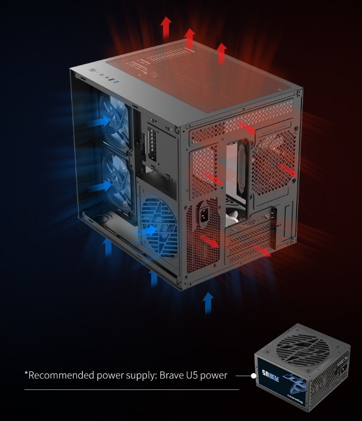 # Segotep Brave W1 - mATX T.G PC Case With 3 x 120mm ARGB Fans Pre ...