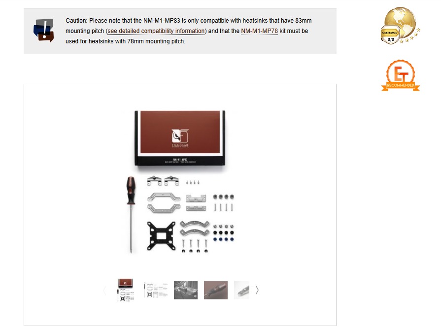 Noctua NM-M1-MP83 Premium Mounting Kit for AMD AM5/AM4 & Intel LGA1700 ...