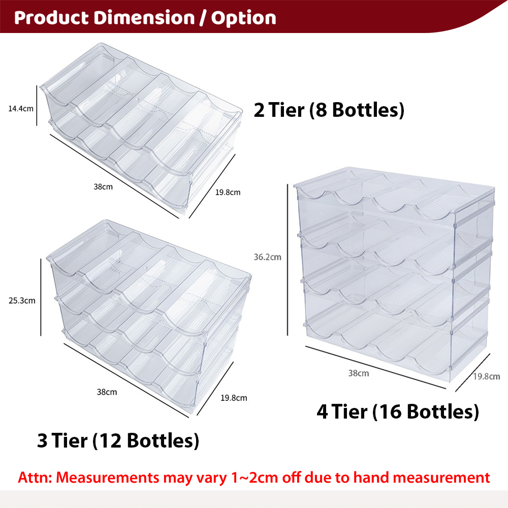 [6 Slots] Encora Stackable Bottle Holder Bottle Rack Rak Botol Water ...