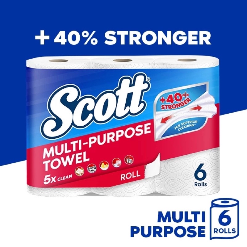 Scott Multi Purpose Kitchen Towel 50s x 6 Rolls | Shopee Malaysia
