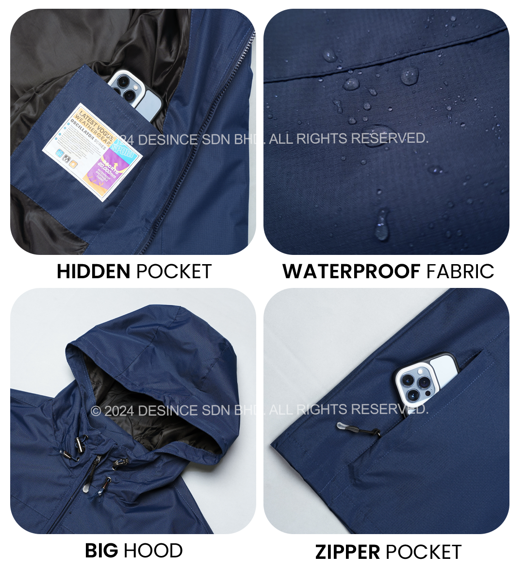 [Shopee Choice] Waterproof Raincoat Unisex Rain Jacket Outdoor ...