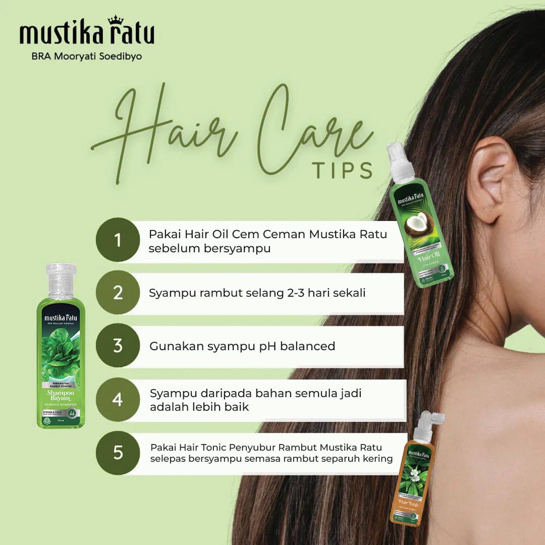 Mustika Ratu Minyak Rambut Cem-Ceman for Shiny Hair (175ml) | Shopee ...
