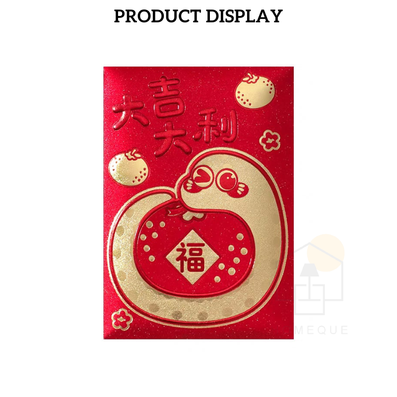 新年红包封2025 CNY Angpau CNY Red Packet Snake Angpau Chinese New Year Red ...