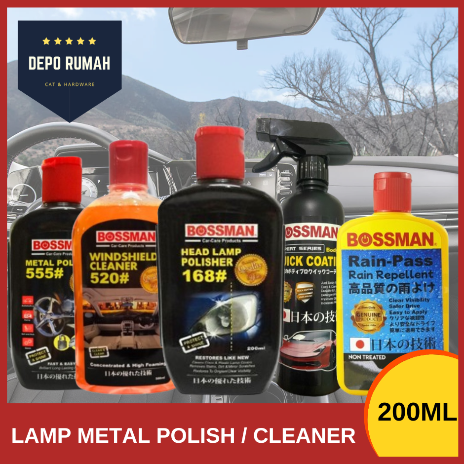 [200ML]BOSSMAN 168# 555# 520# Polish Lampu Kereta Car Head Lamp ...