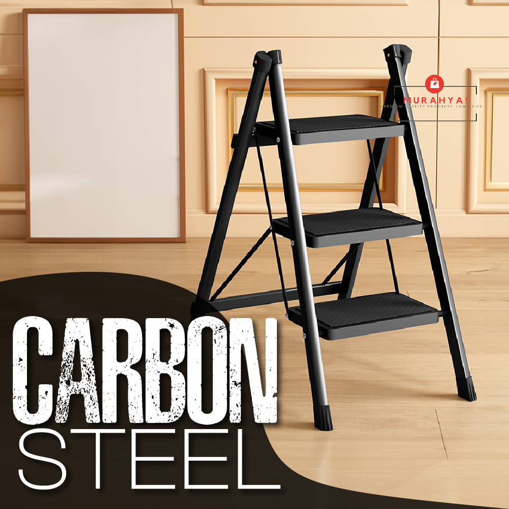 Tangga Lipat Ladder Heavy Duty Foldable Ladder Stool 2 in 1 Household 3 ...