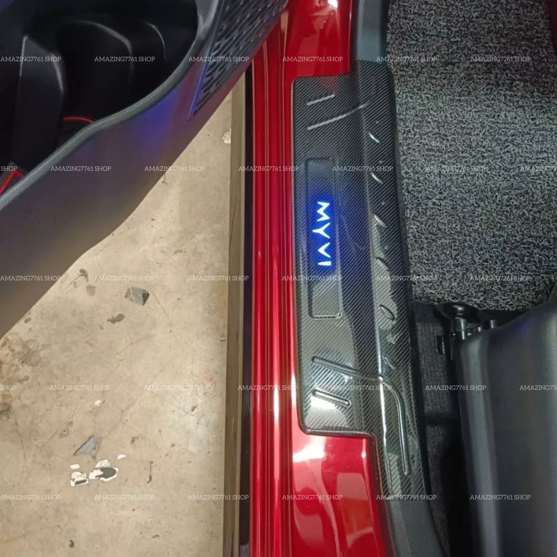 AMAZING PERODUA MYVI 2018-2024 CAR FULL CARBON LED DOOR STEP DOOR SIDE ...