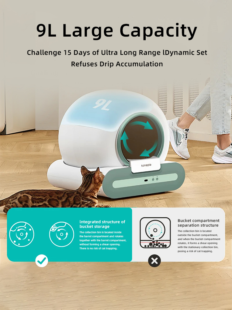 2024 Smart Clean Automatic 65L Large Capacity Cat Litter Box Mobile ...