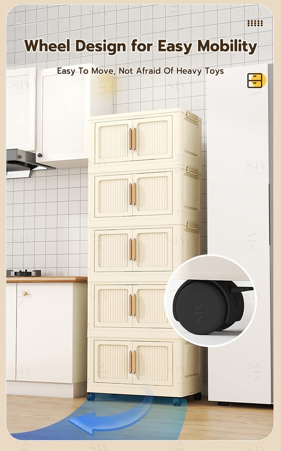 SIV 40-80cm Lowest Price Gap Storage Organizer Magnetic Door Foldable ...