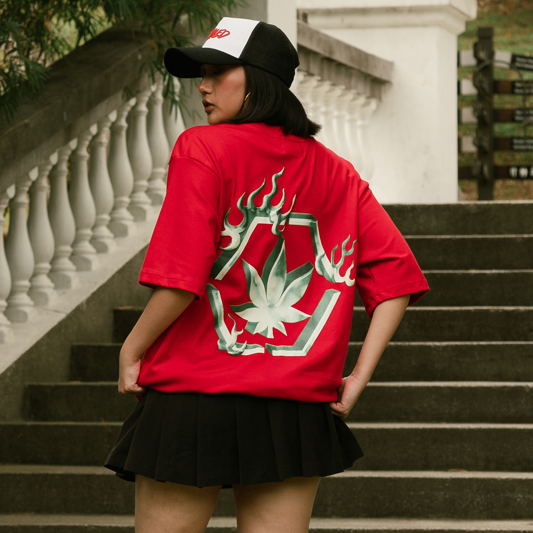 Stoned Golden Jade : Genetic Hexagon Jade Tee Red | Shopee Malaysia