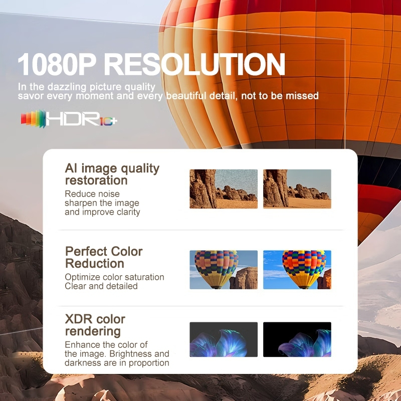 HY300 Mini Projector | Wireless WiFi 6 & Bluetooth | Android 11 LED ...