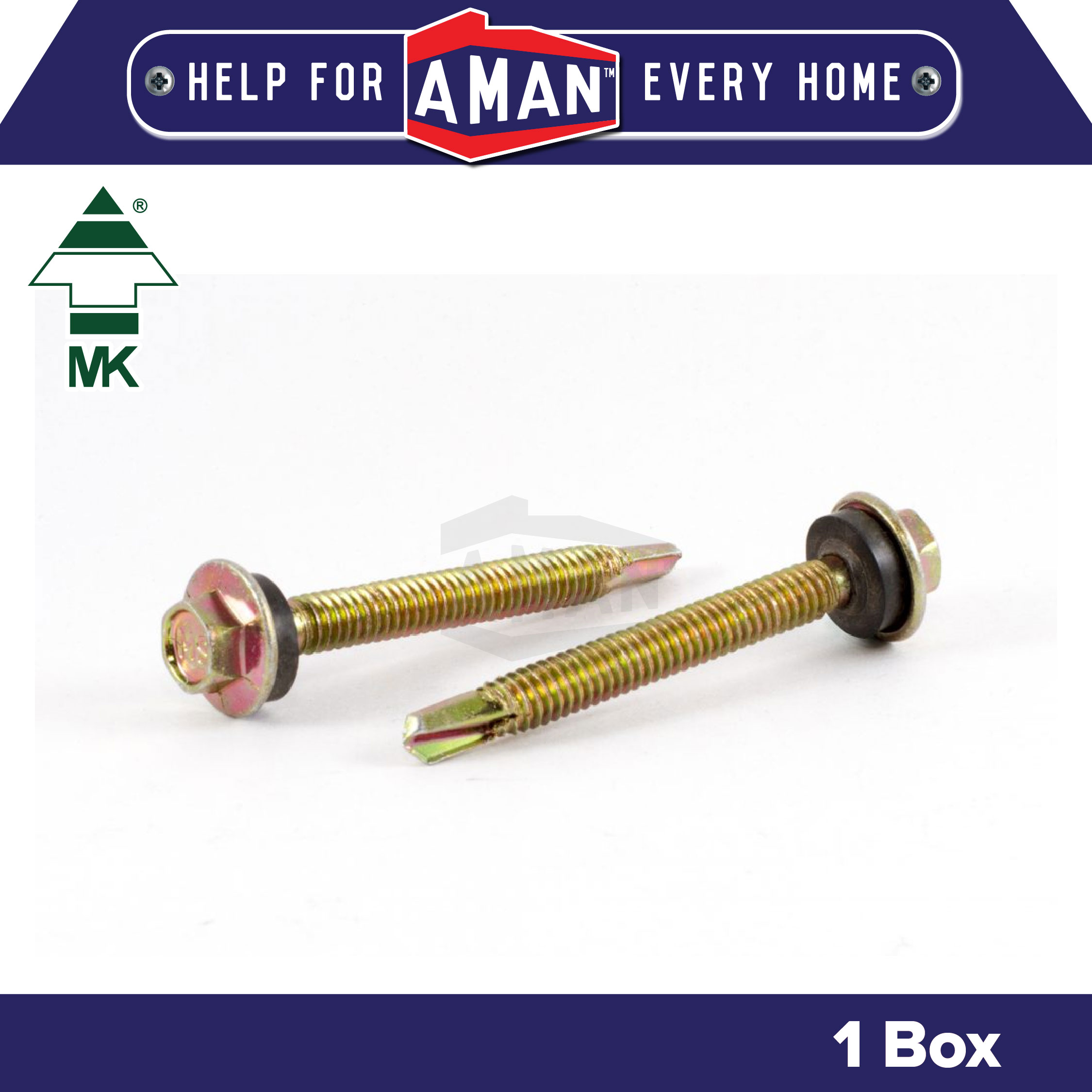 MK Self Drilling Screw Skru Mata Drill Besi With Washer DSM-HRW 620 625 ...