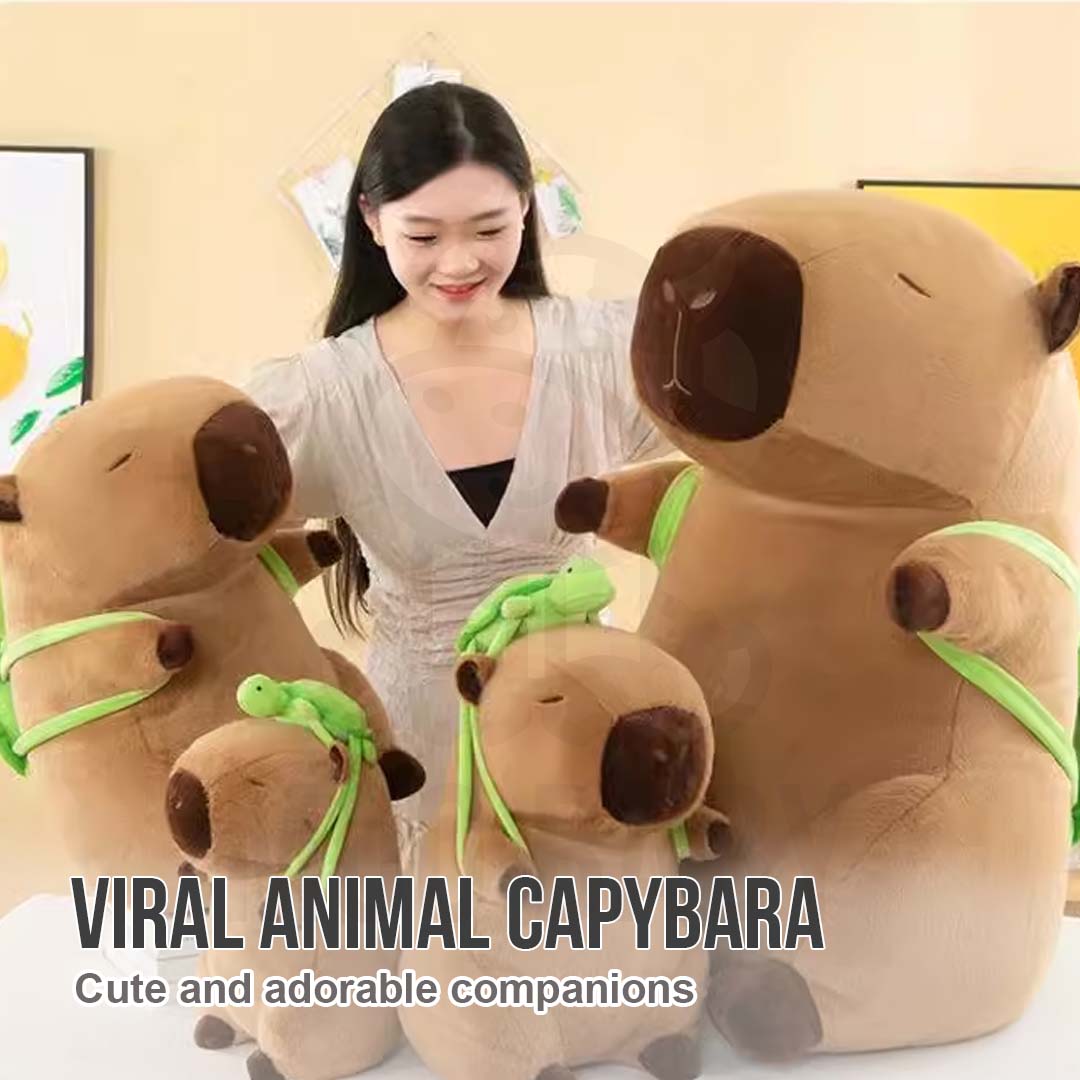 🐮Moo Baby Capybara 25cm Capybara Turtle Patung Kapibara Doll Soft Plush ...