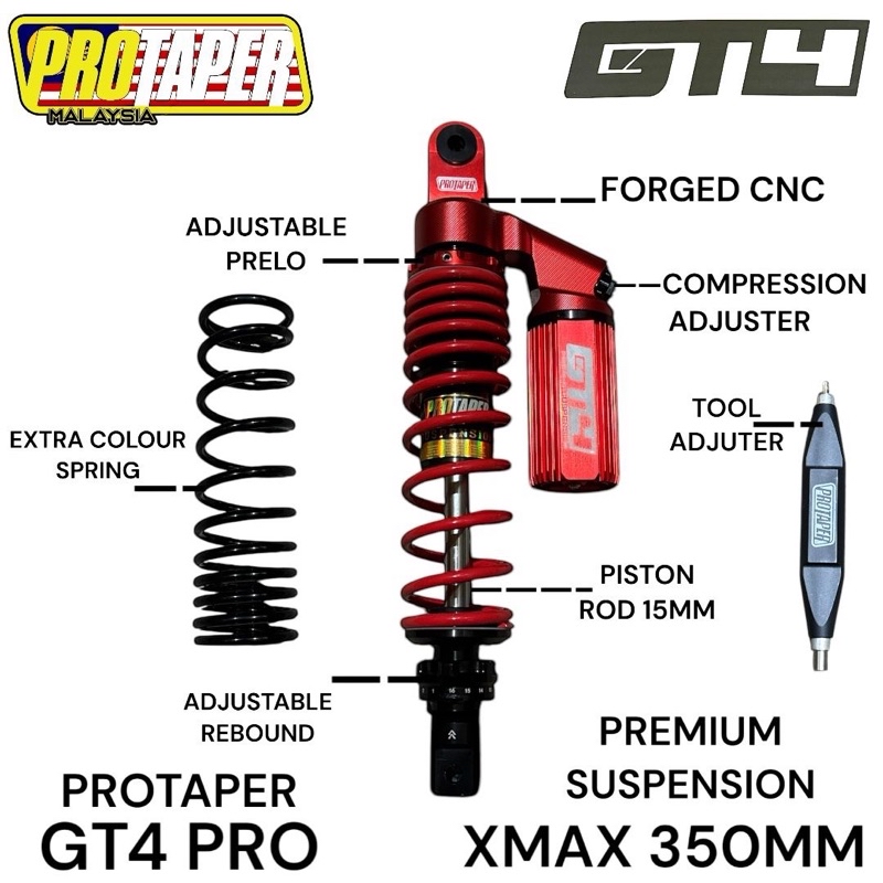 PROTAPER XMAX250 XMAX300 Xmax pro GT4 350MM PREMIUM FULL ADJUSTABLE ...