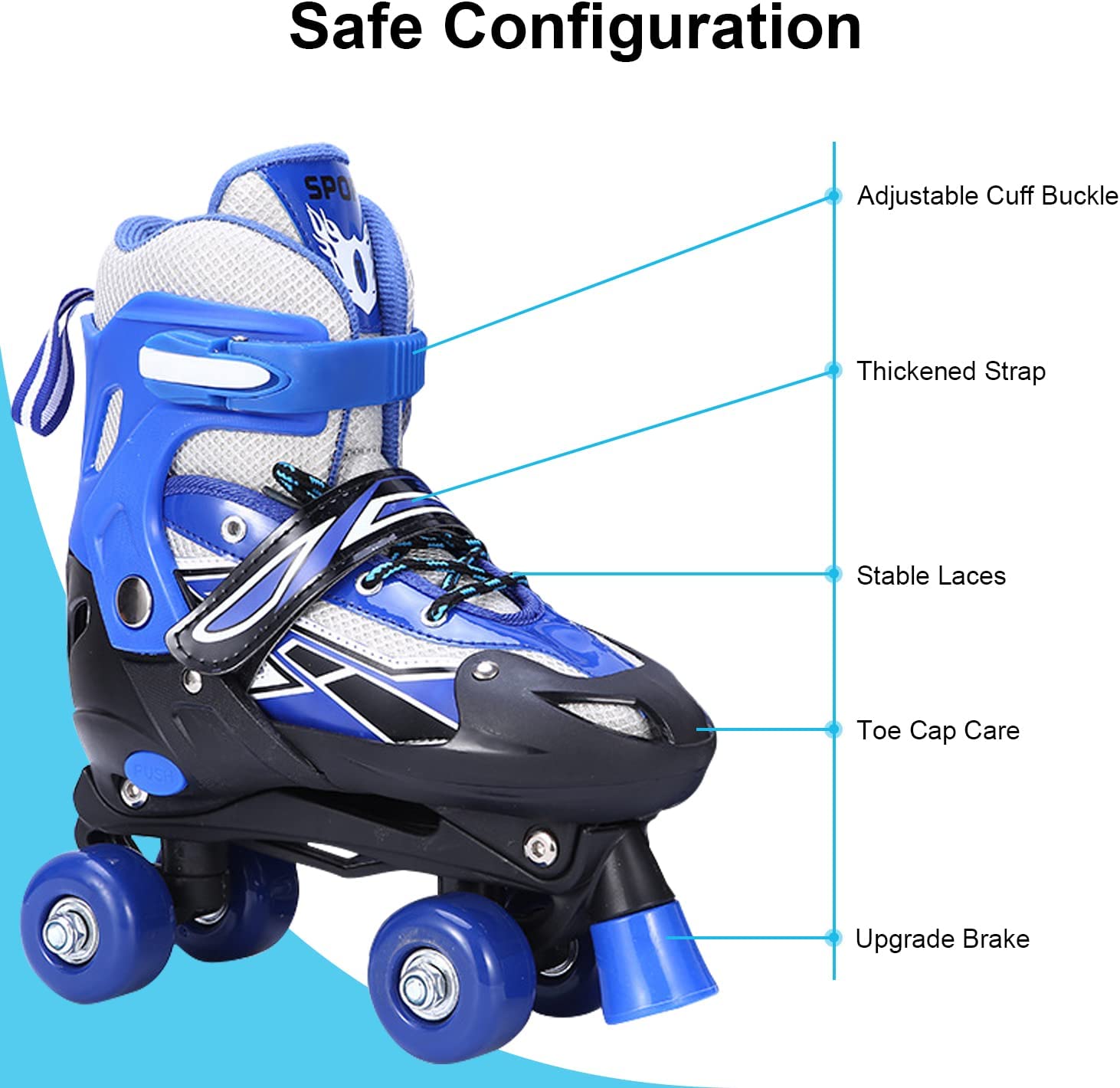 Kasut Roda Budak Perempuan Double Row Roller Skate Kids Sepatu Roda ...