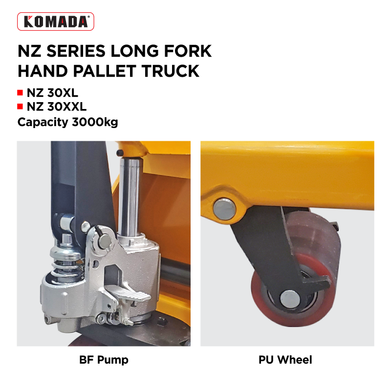 TTF RACK™ NZ Series Long Fork Hand Pallet Truck | 3000KG Capacity ...