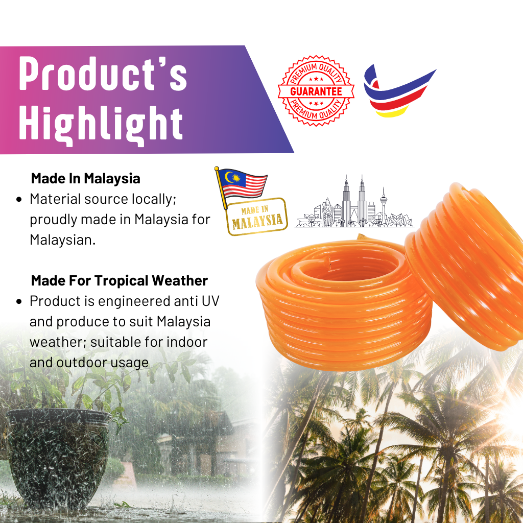 Orange Garden Hose Rubber Hose High Quality 2.0mm / 2mm Thickness FOC ...