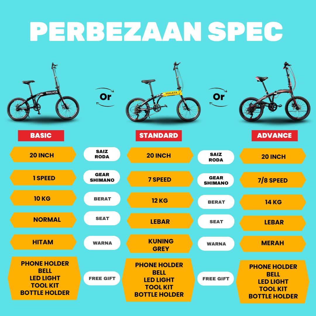 Basikal Elektrik Folding Bike Shimano 20 inch Lipat | Shopee Malaysia