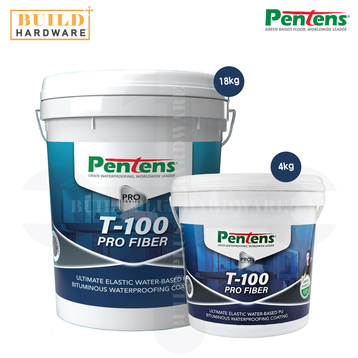 PENTENS T-100 Pro Fiber 18kg Ultimate Elastic Water-Based PU Bituminous ...