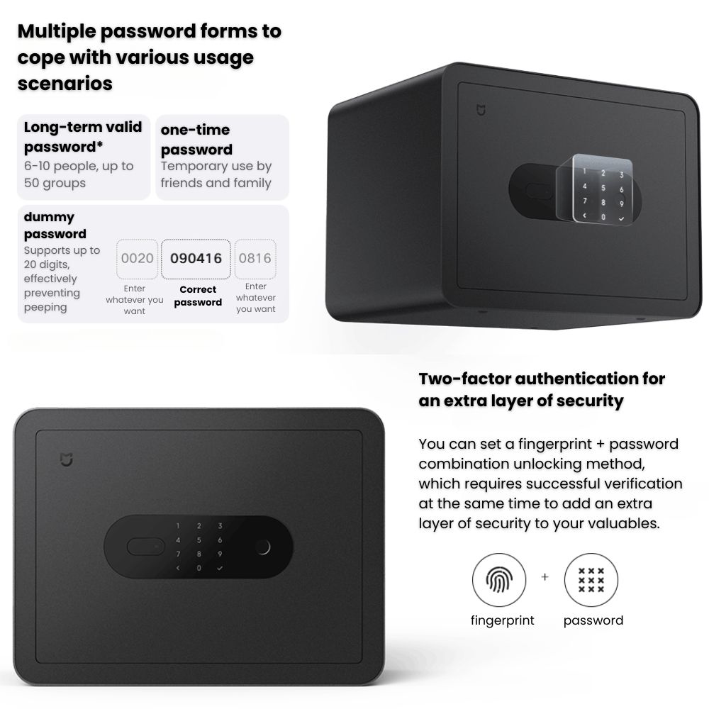 Xiaomi Smart Electronic Safe Deposit Box 30cm 2024 Version 2 Self ...