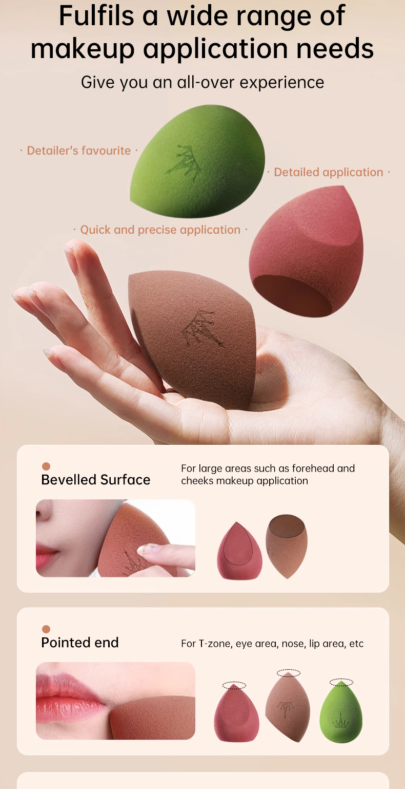 AMORTALS Airspace Beauty Makeup Sponge Set 尔木萄空域化妆海绵美妆蛋套装 | Shopee Malaysia