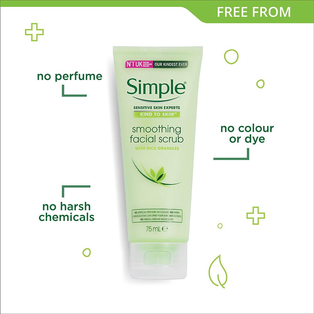 Simple Smoothing Cleansing Facial Scrub 75ml 100% Original Imported ...