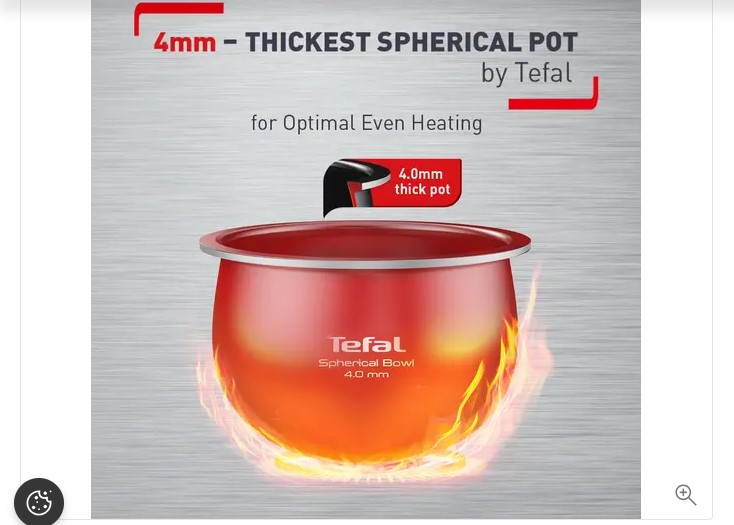 Tefal 1.8L Delirice Plus Fuzzy Logic Rice Cooker RK776B (10 cups ...