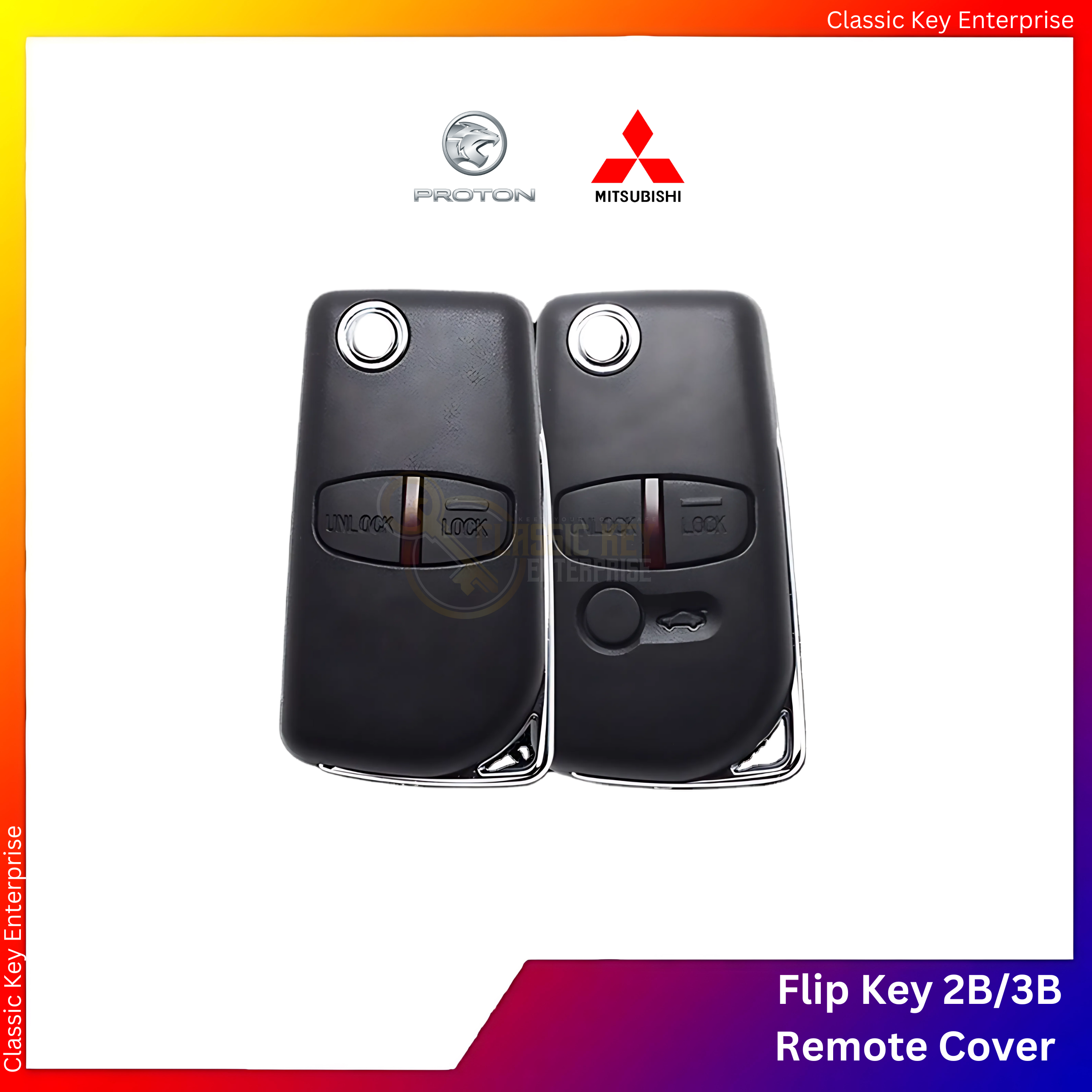 Proton Inspira Mitsubishi Triton Lancer Flip Key 2B/3B Remote Cover ...