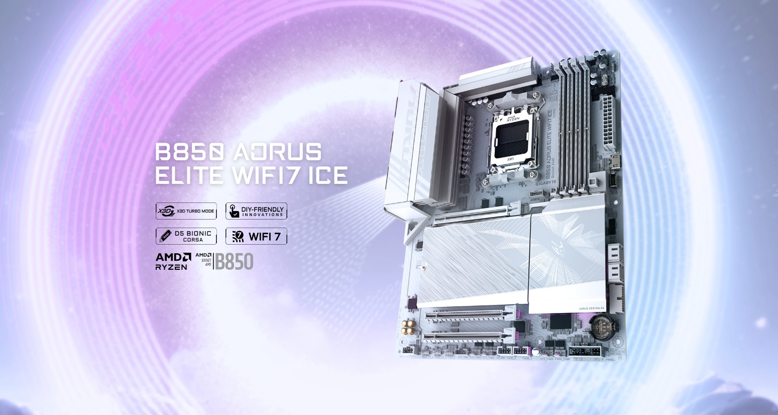GIGABYTE AM5 B850 AORUS ELITE WIFI7 / ICE - 3x M.2 | 2.5GbE LAN | RGB ...