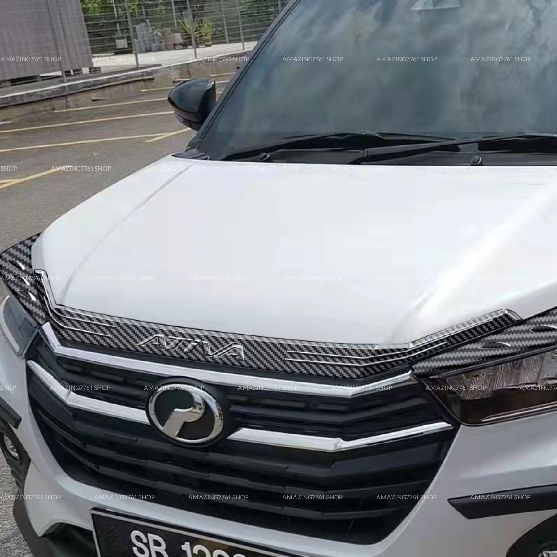 AMAZING PERODUA ATIVA CAR FRONT BONNET GUARD GARNISH SPOILER JAPAN ...