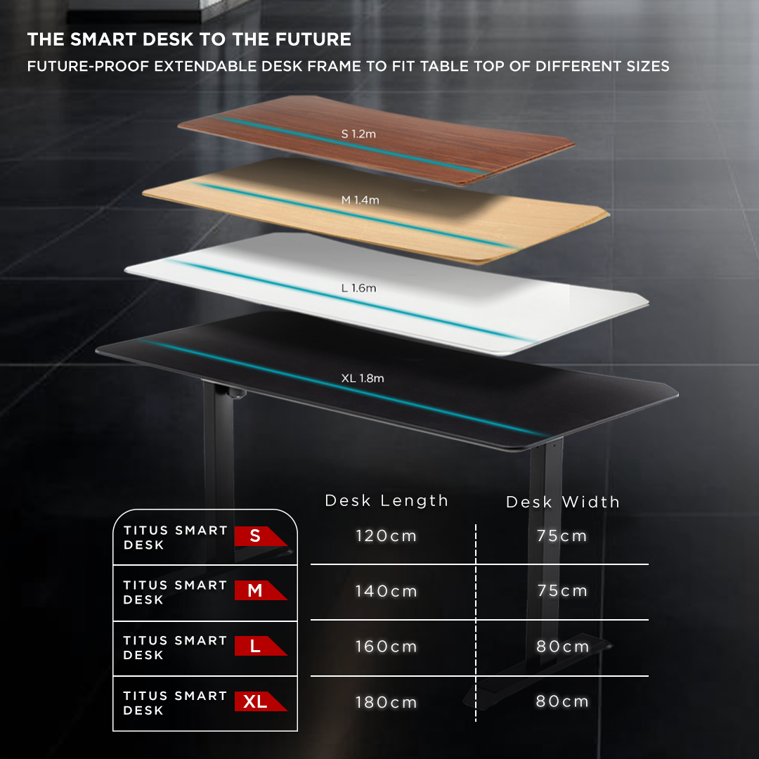 TTRacing Titus / Titus X Smart Standing Desk Gaming Table Study Working ...