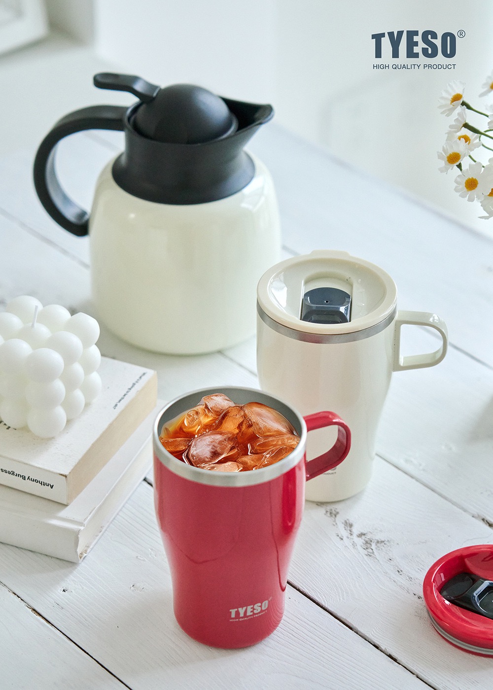 TYESO Insulated Thermal Coffee Cup Hot And Cold (400ml/500ml) TS-8878/TS-8879 | Shopee Malaysia