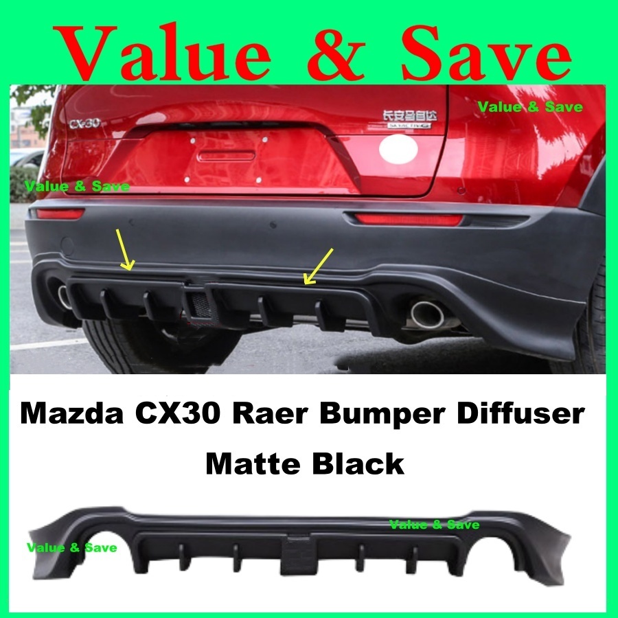 Mazda CX30 AutoExe Design ABS Matte Black Body Kit Car Front Bumper Lip ...