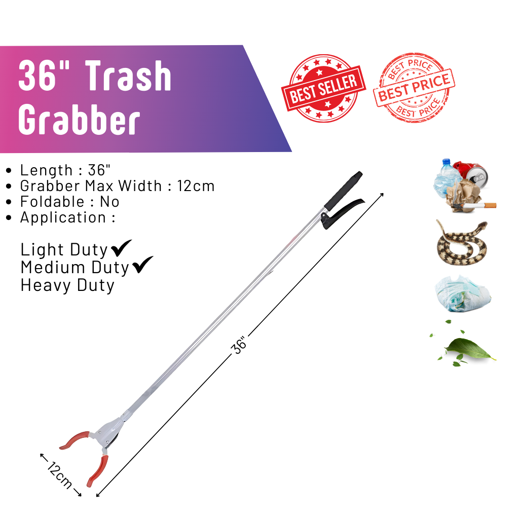 Pick-up Tools Rubbish Picker Trash Picker Multipurpose Foldable Grabber ...