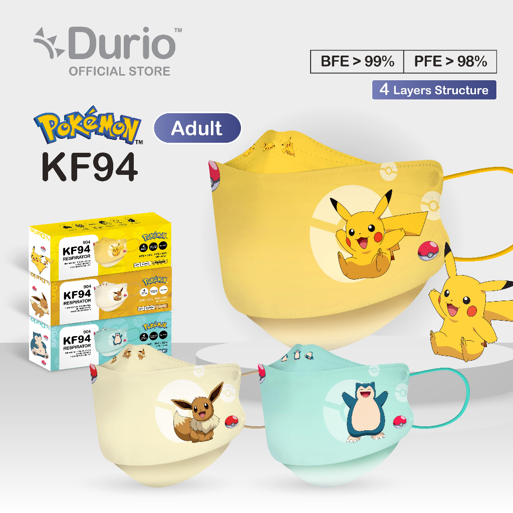 [Durio Authorised Reseller] Durio 904 / 904K Pokemon KF94 Respirator ...